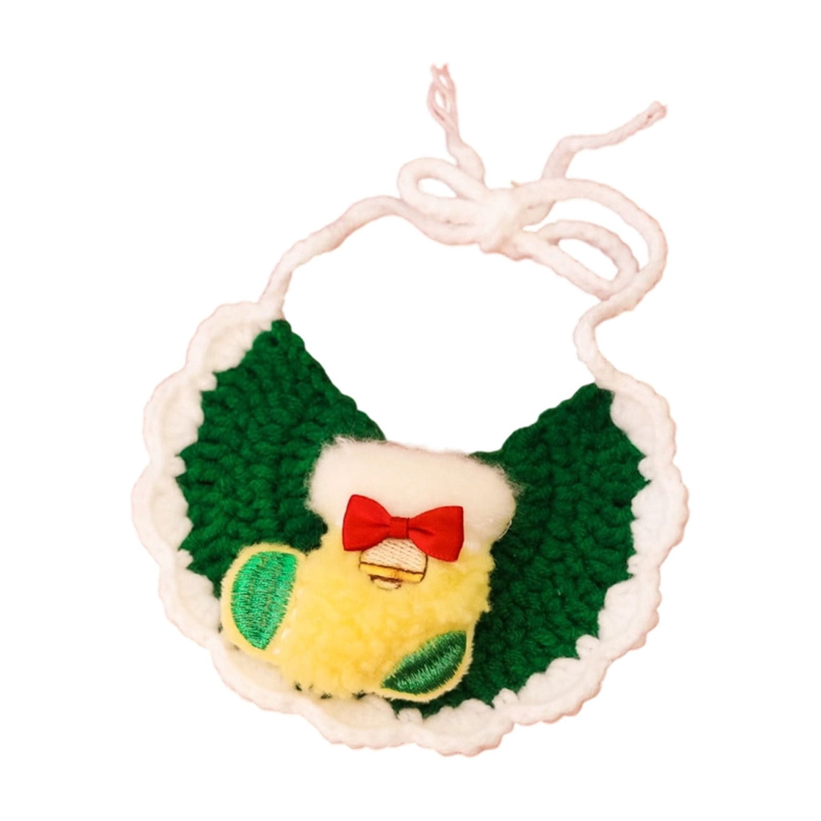 C Green Knitted Pet Scarf For Christmas Themed Events And Winter Season ...