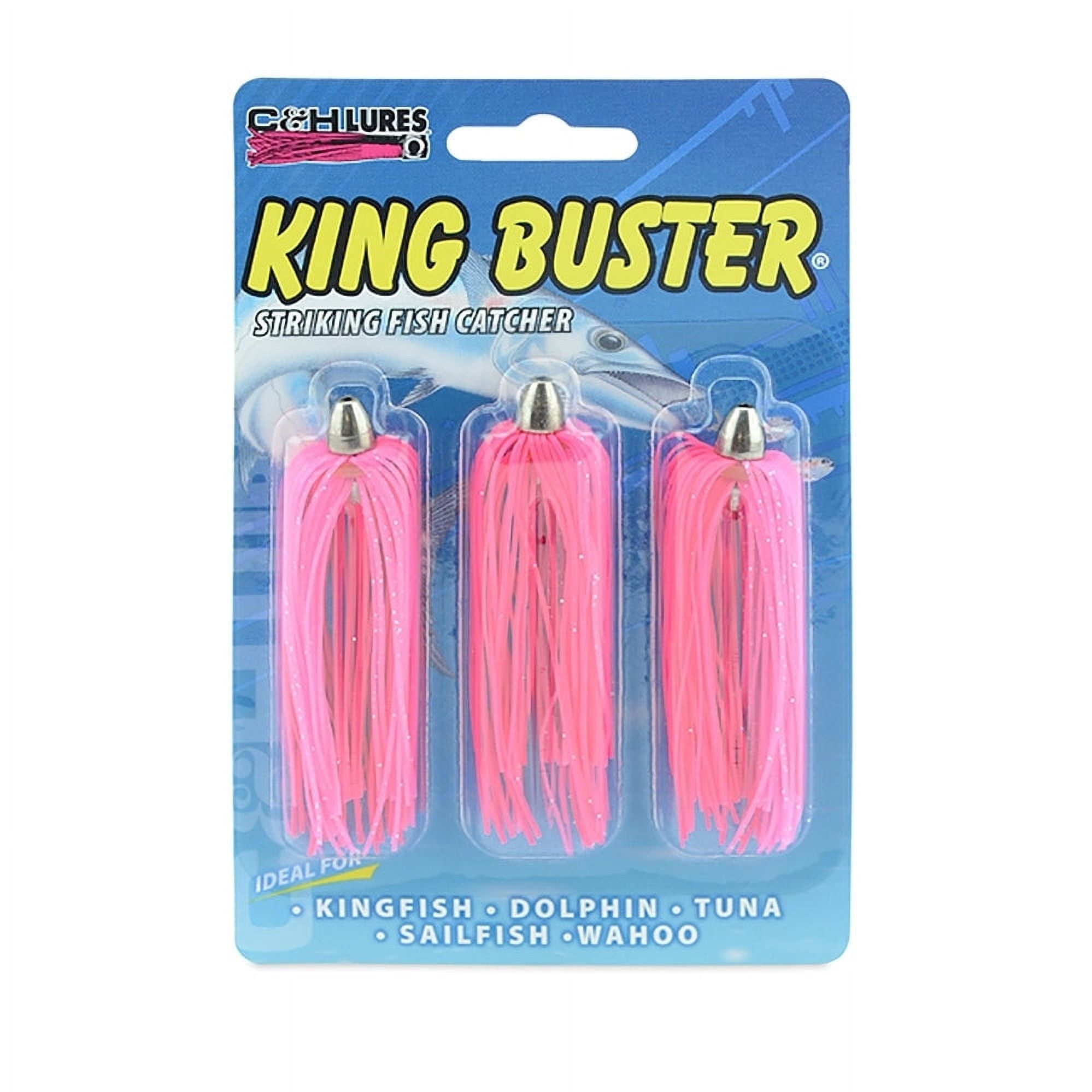 C+H C&H King Buster Lure - 3pc Pink,Pink,Silver Fleck Lures - Walmart.com