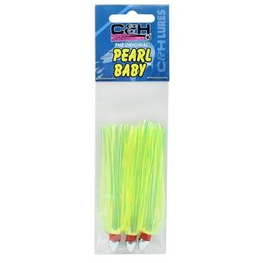 C+H C&H Rattle Jet Rigged & Ready Pearl Green,Silver Mylar Lures ...