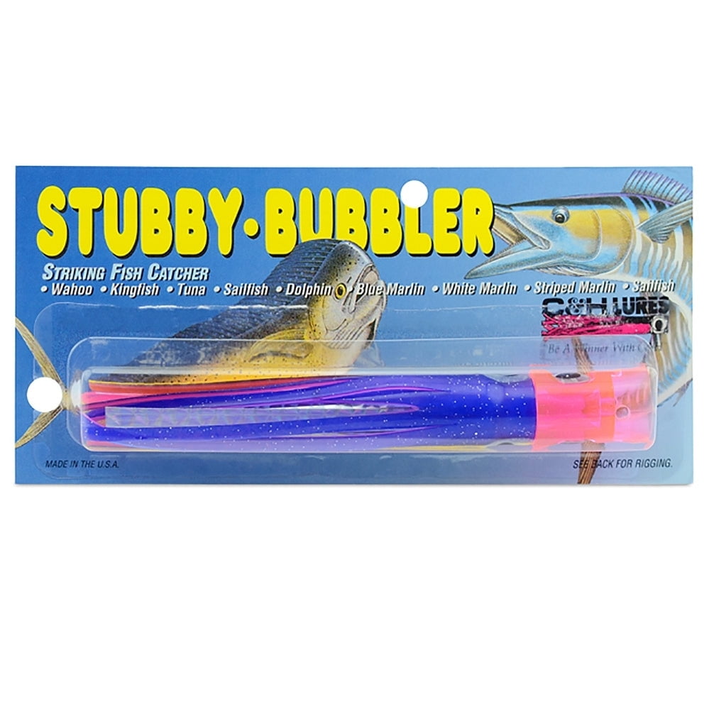 C+H C&H Stubby Bubbler Lure Blue,Pink,Silver Mylar Lures - Walmart.com