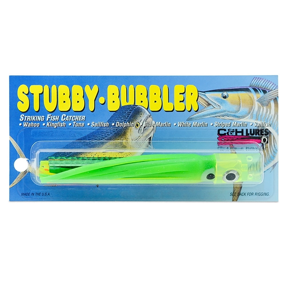 C+H C&H Stubby Bubbler Lure Green,Chartreuse,Green Mylar Lures ...