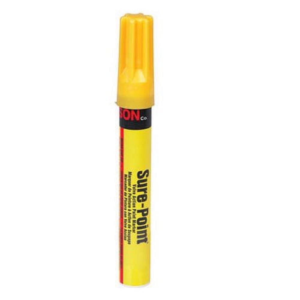 C.H. Hanson 10299 Sure Point Permanent Paint Marker, Yellow, 1/2" x 6 ...