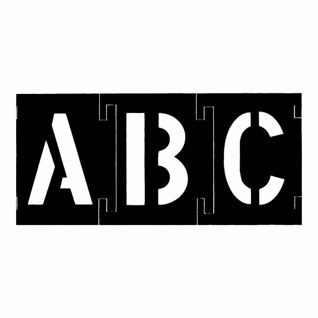 Stencil Kit, 6 in Character Height, Letters and Numbers, Interlocking ...
