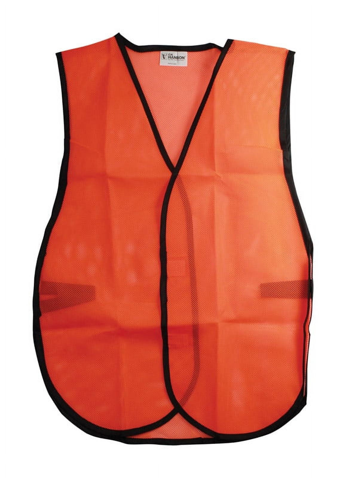 C.H. Hanson Reflective Polyester Mesh Safety Vest Orange One Size Fits ...