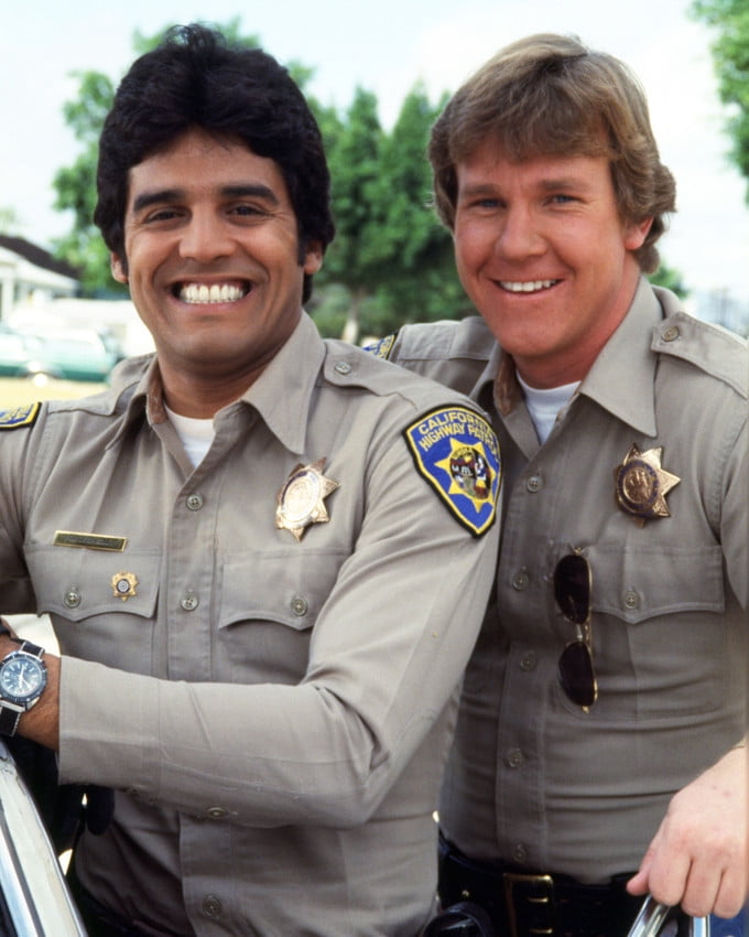 C.H.I.P.S 24x36 Movie Poster Erik Estrada Larry Wilcox in uniforms smiling - Walmart.com