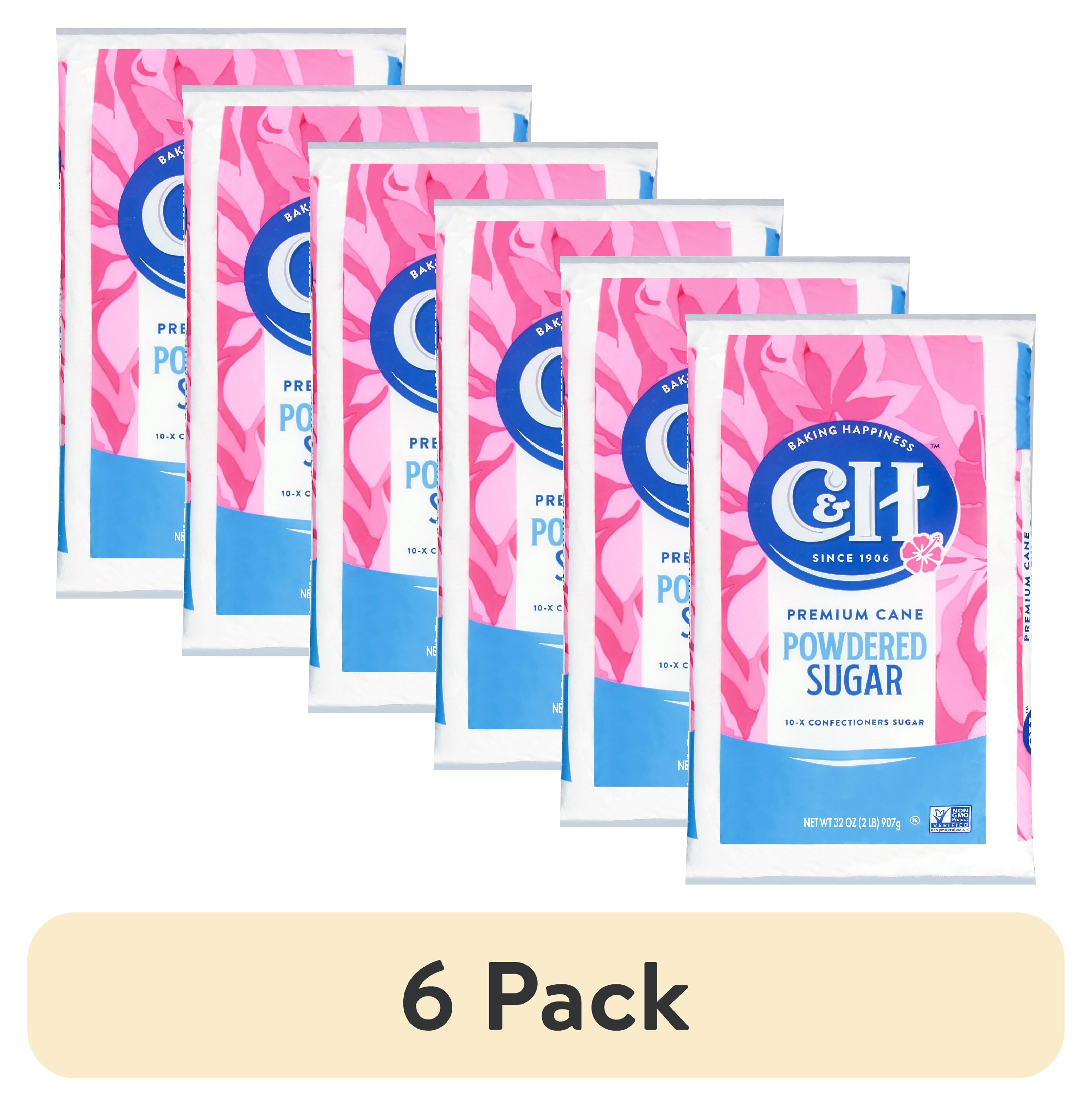 (6 pack) C&H: Pure Cane Powdered Confectioners Sugar, 2 Lb - Walmart.com