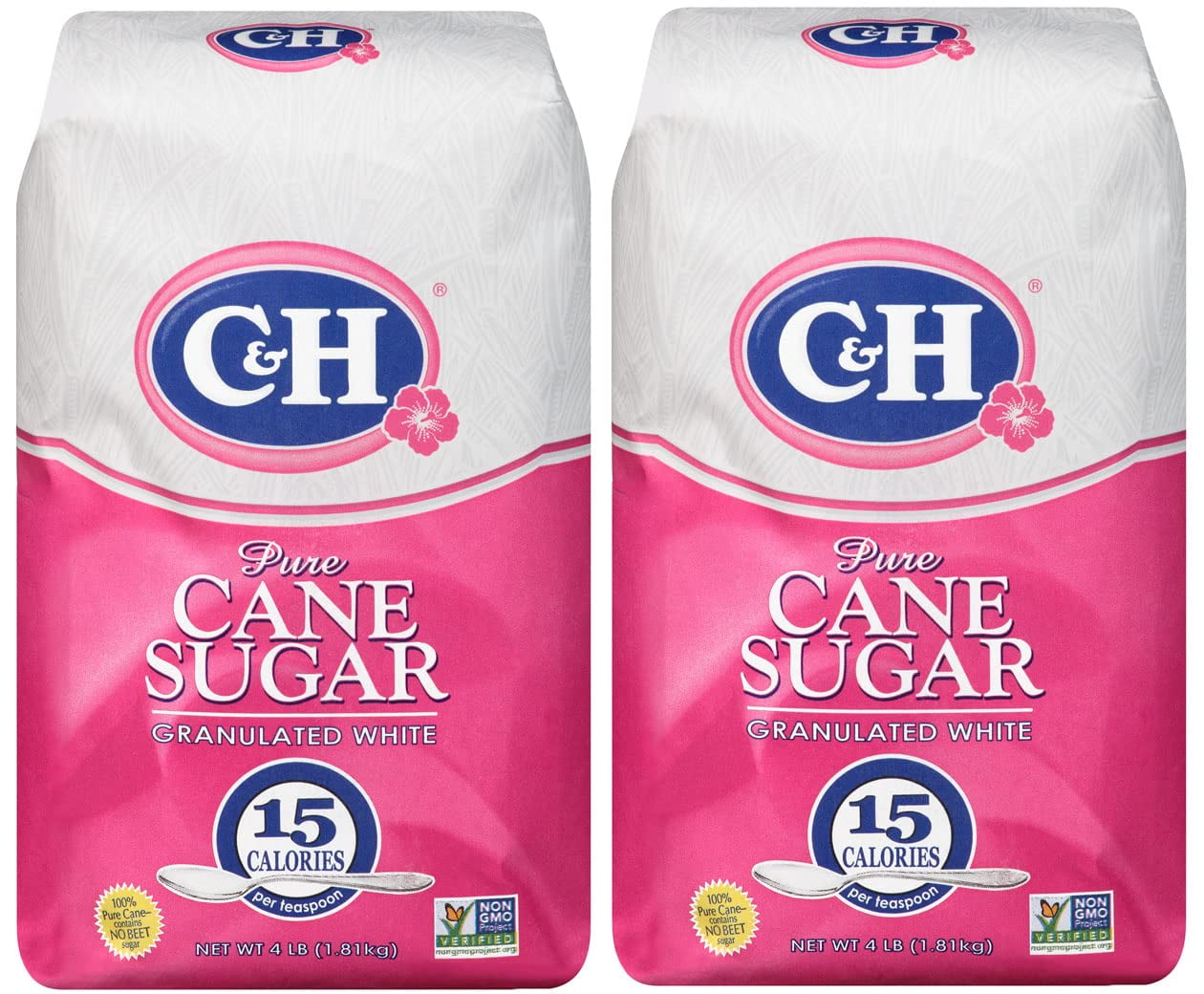 C&H Premium Pure Cane Granulated Sugar, 4 LB Bag (Pack of 2) - Walmart.com