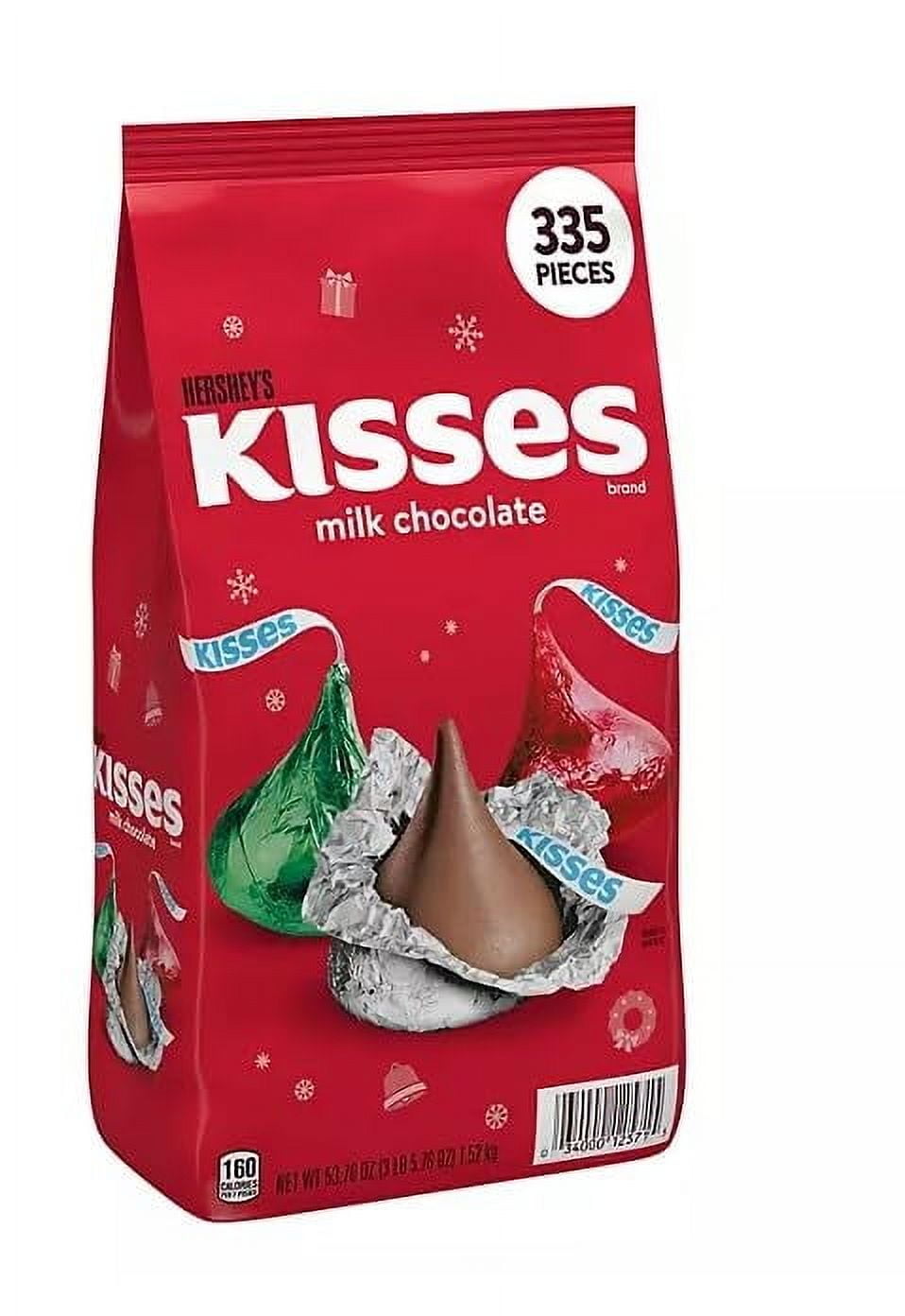 HERSHEY'S KISSES, Milk Chocolate Candy, 53.76 oz, Bulk 330-piece ...