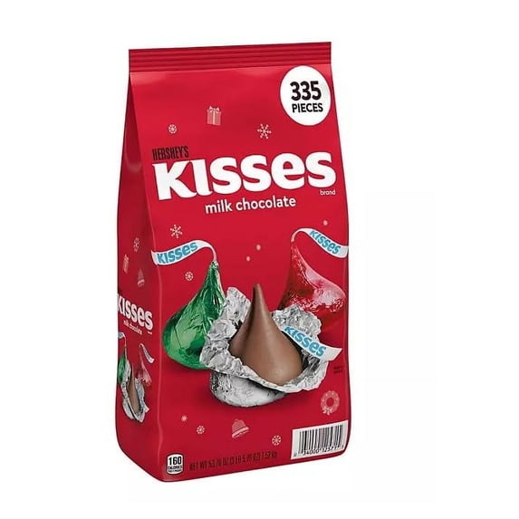 HERSHEY'S KISSES, Milk Chocolate Candy, 53.76 oz, Bulk 330-piece ...