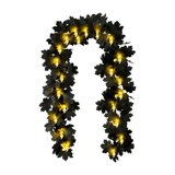 C Halloween Maple Leaf String Lights - 210Cm Battery-Powered, Plastic ...