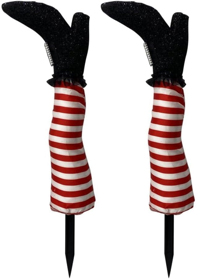 C Halloween Wicked Witch Legs Yard Stake Outdoor Decorations 17In ...