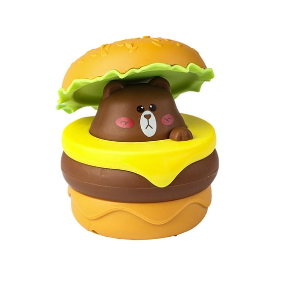 C Hamburger Car Toy Childrens Press And Slide Vehicle Cute Animal Shape ...