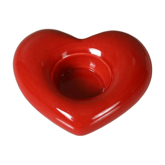 C Heart Shaped Ceramic Candle Holder For Tabletop Decoration Suitable ...