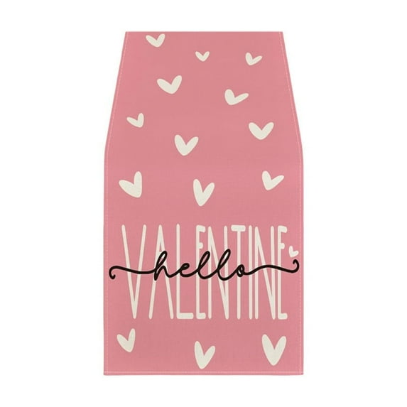 C Heart Table Flag Table Runner Valentine'S Day Decor For Dining Table ...