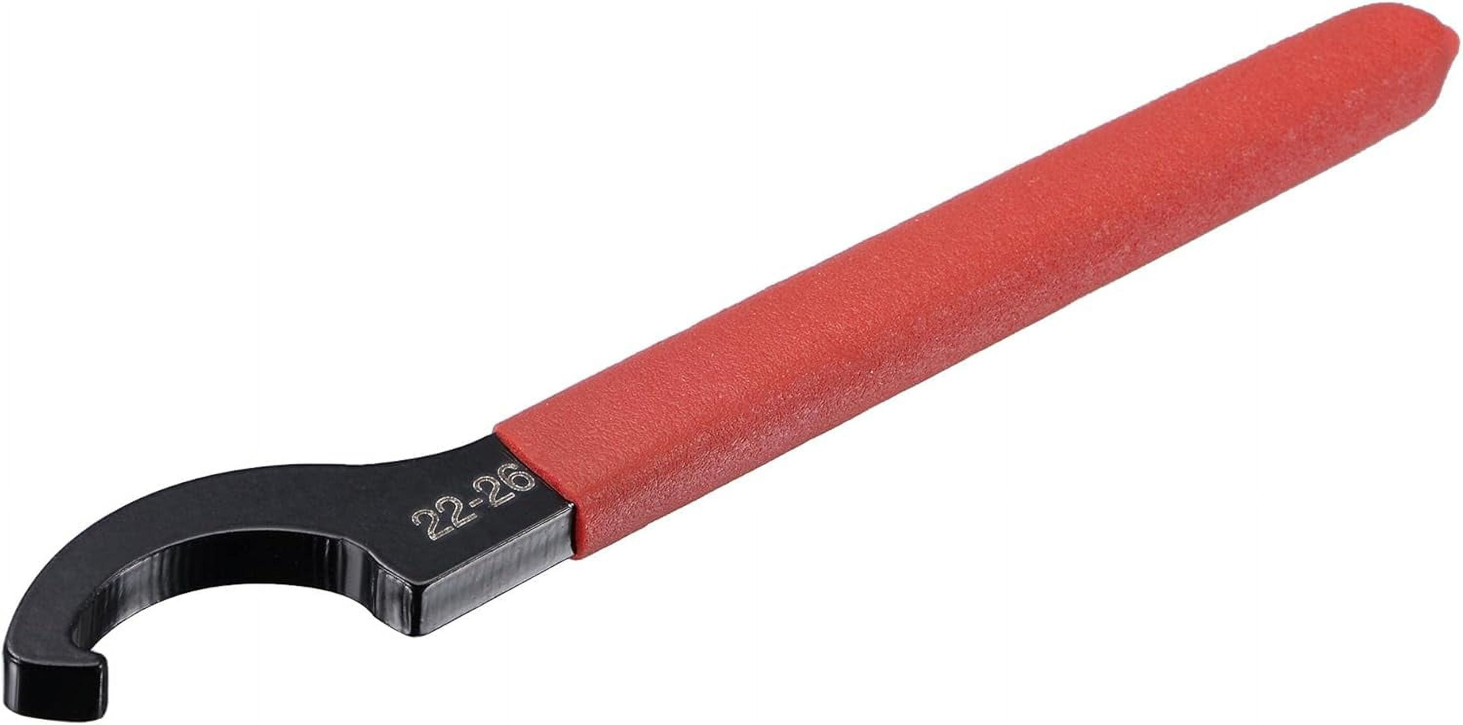 C Hook Spanner Wrench Collet Chuck for 22-26 mm Round Nut, with Red Non ...