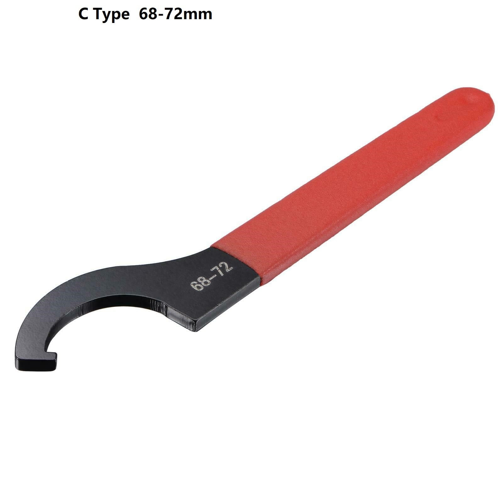 C Hook Spanner Wrench Collet Chuck for 68-72mm Round Nut with Red Non ...
