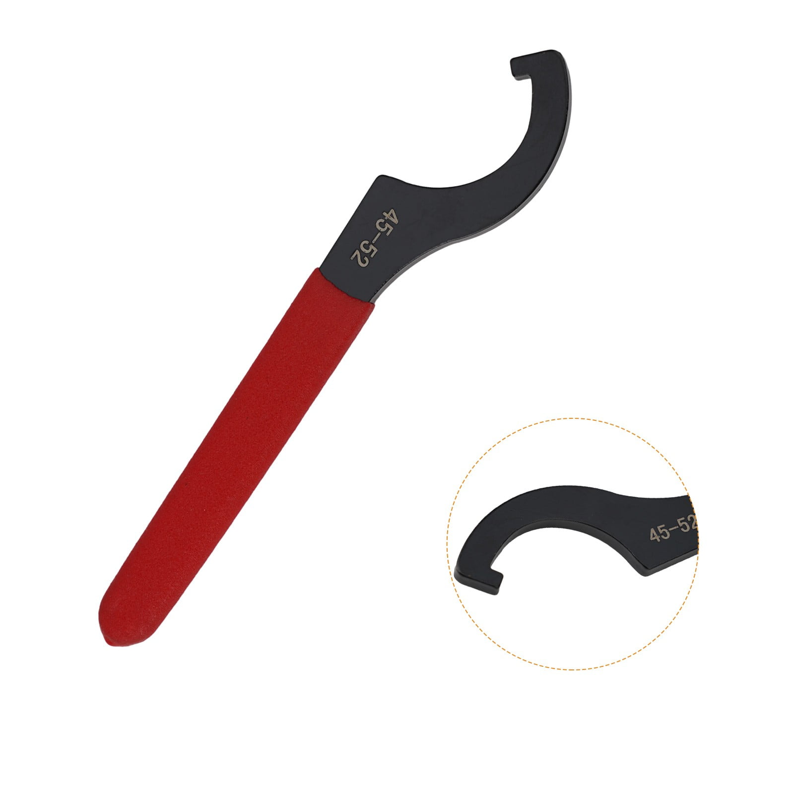 C Hook Spanner Wrench with Non-slip Rubber Handle for 38-42mm Round ...