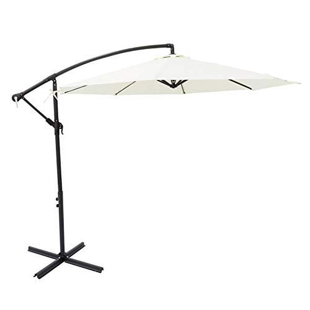 C-Hopetree 10 ft Offset Cantilever Outdoor Patio Umbrella with Cross ...