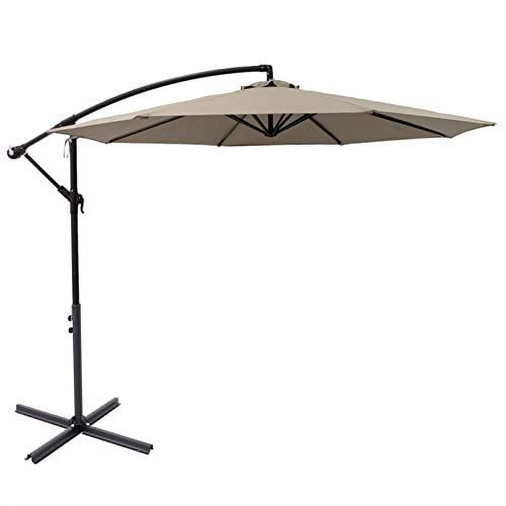 C-Hopetree 10 ft Offset Cantilever Outdoor Patio Umbrella with Cross ...