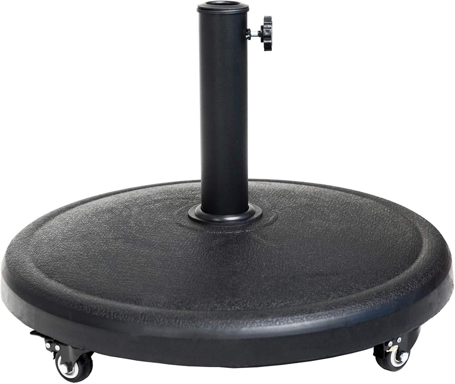 C-Hopetree 44 lb Heavy Duty Round Base Stand with Rolling Wheels for ...