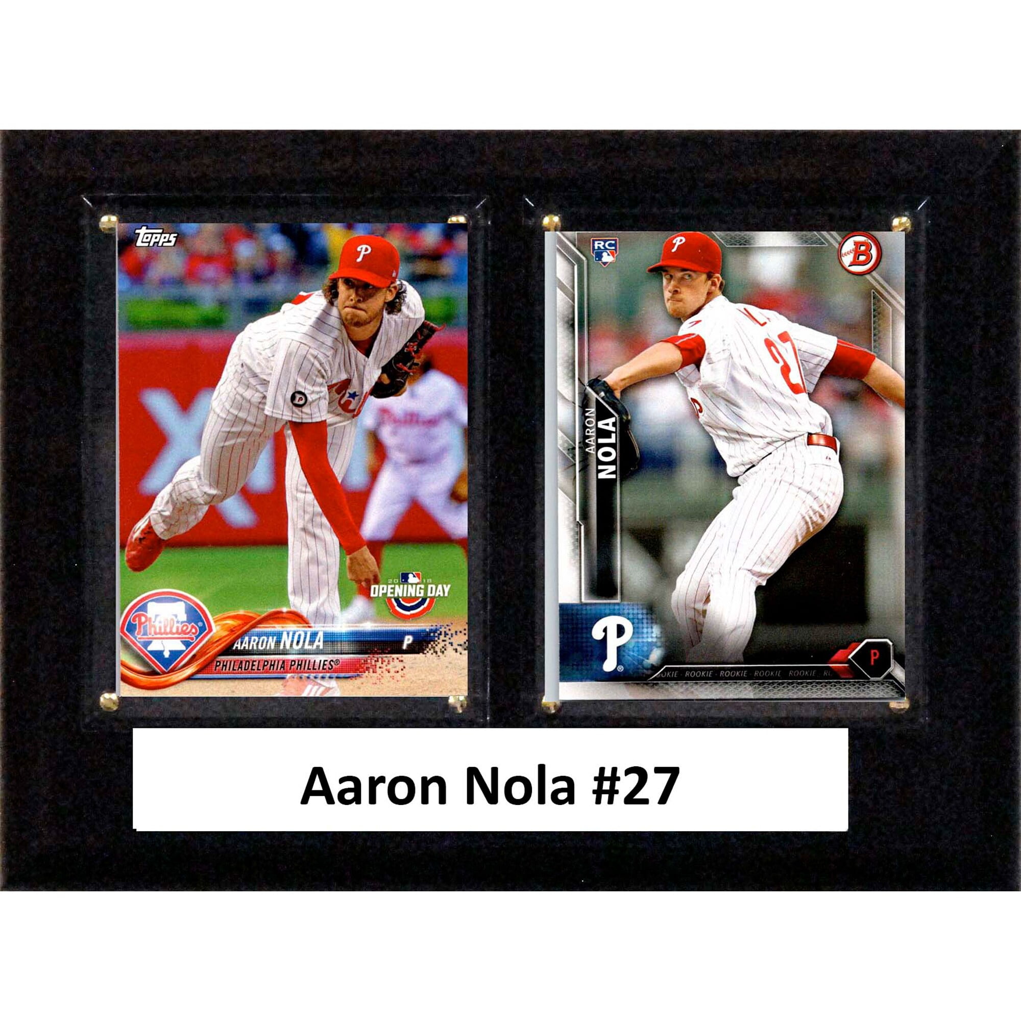 C&I Collectables MLB 6 x 8 in. Aaron Nola Phillies Two Card Plaque ...