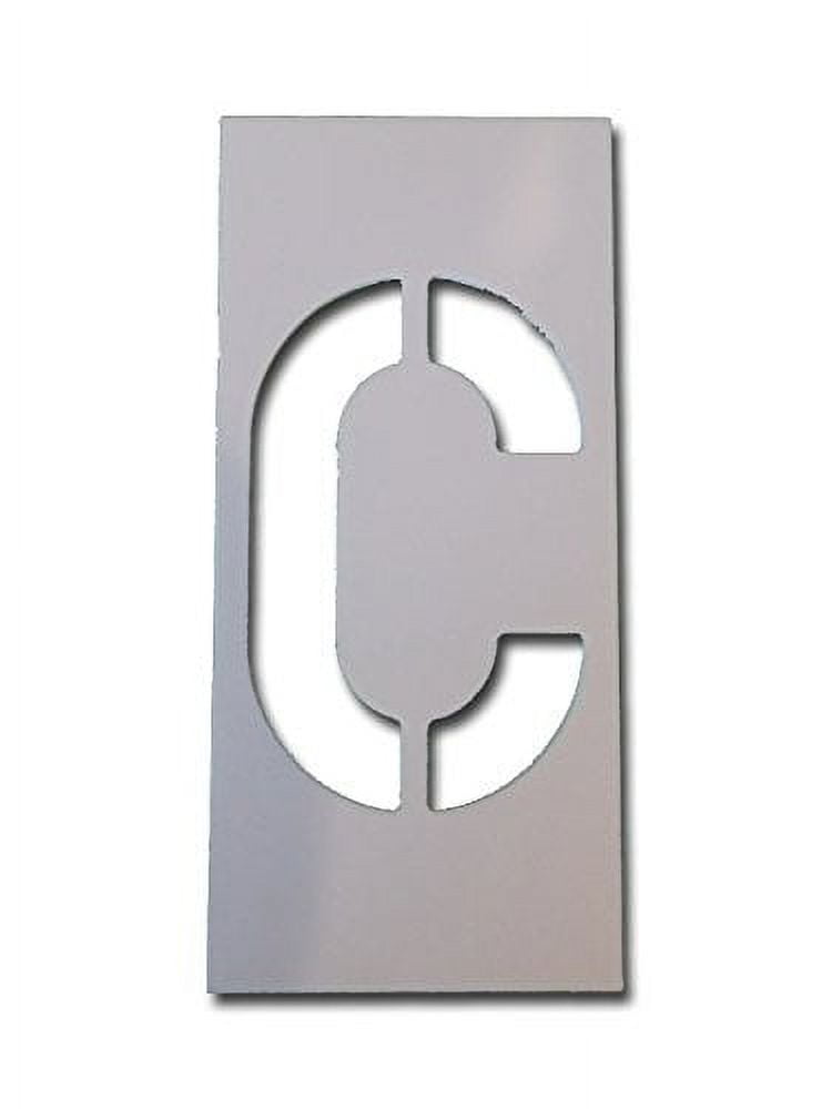 # C, Individual Curb Painting Stencil, 4in Letter, Flexible Plastic ...