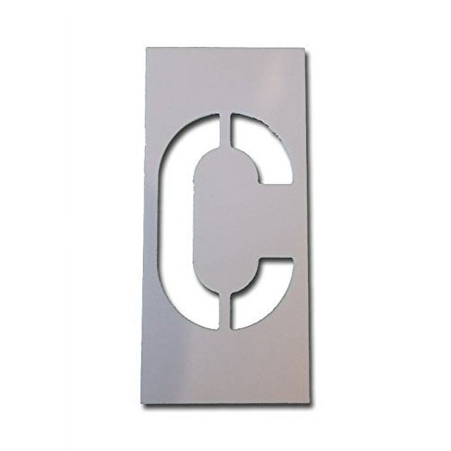 # C, Individual Curb Painting Stencil, 4in Letter, Flexible Plastic ...