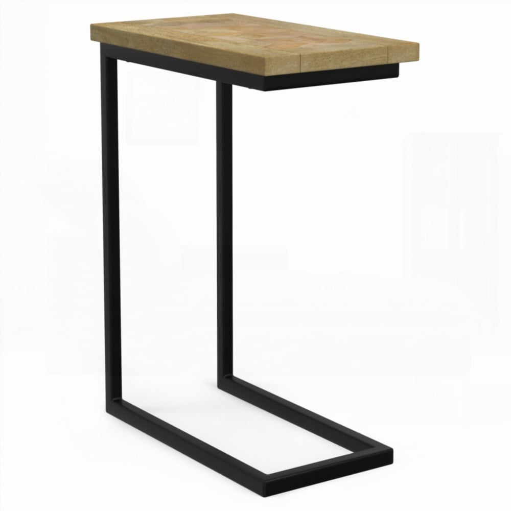 C Inlay Side Table - Dimensions 10" D x 18" W x 24" H, Multipurpose Use ...