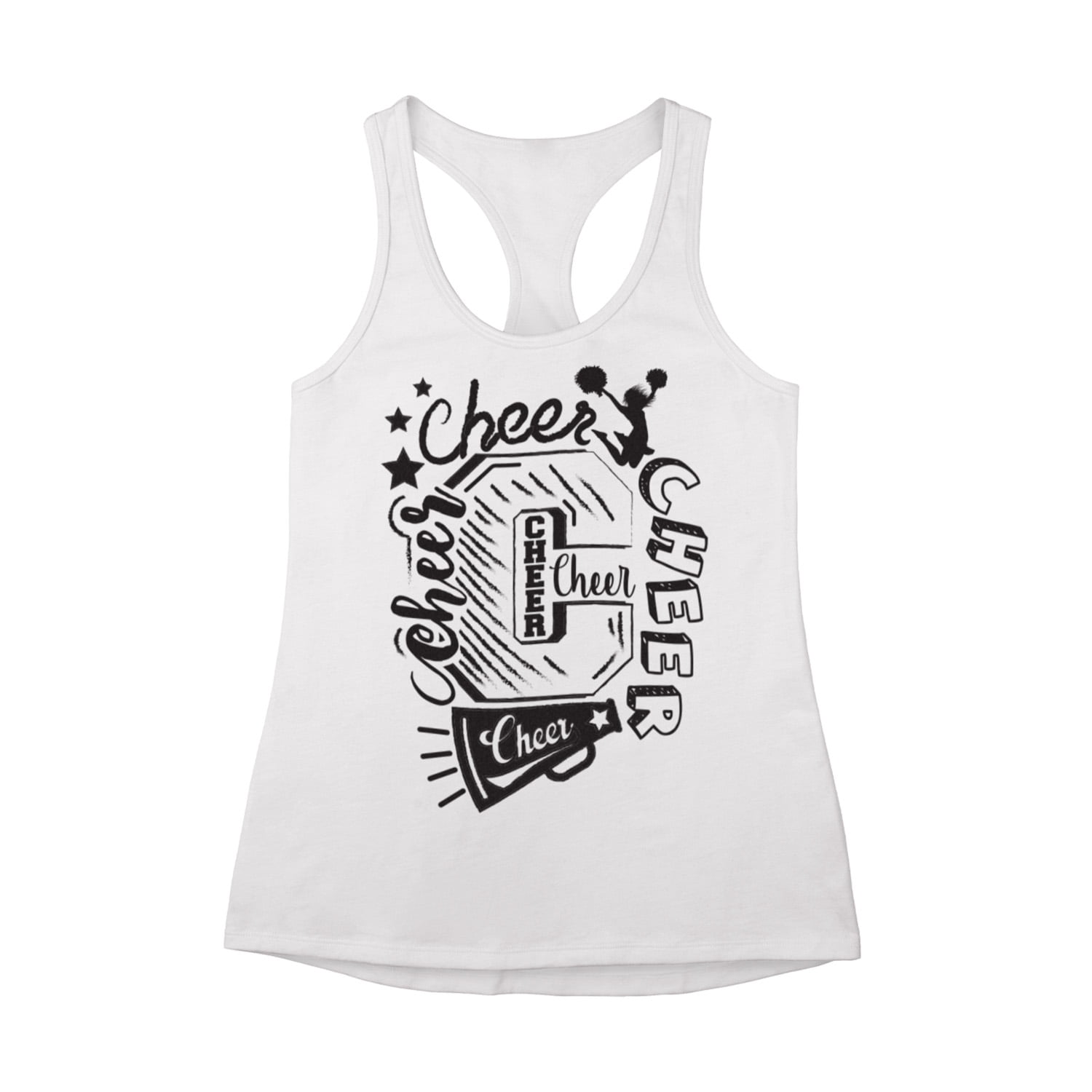 C Is For Cheer Tank (YM, White) - Walmart.com