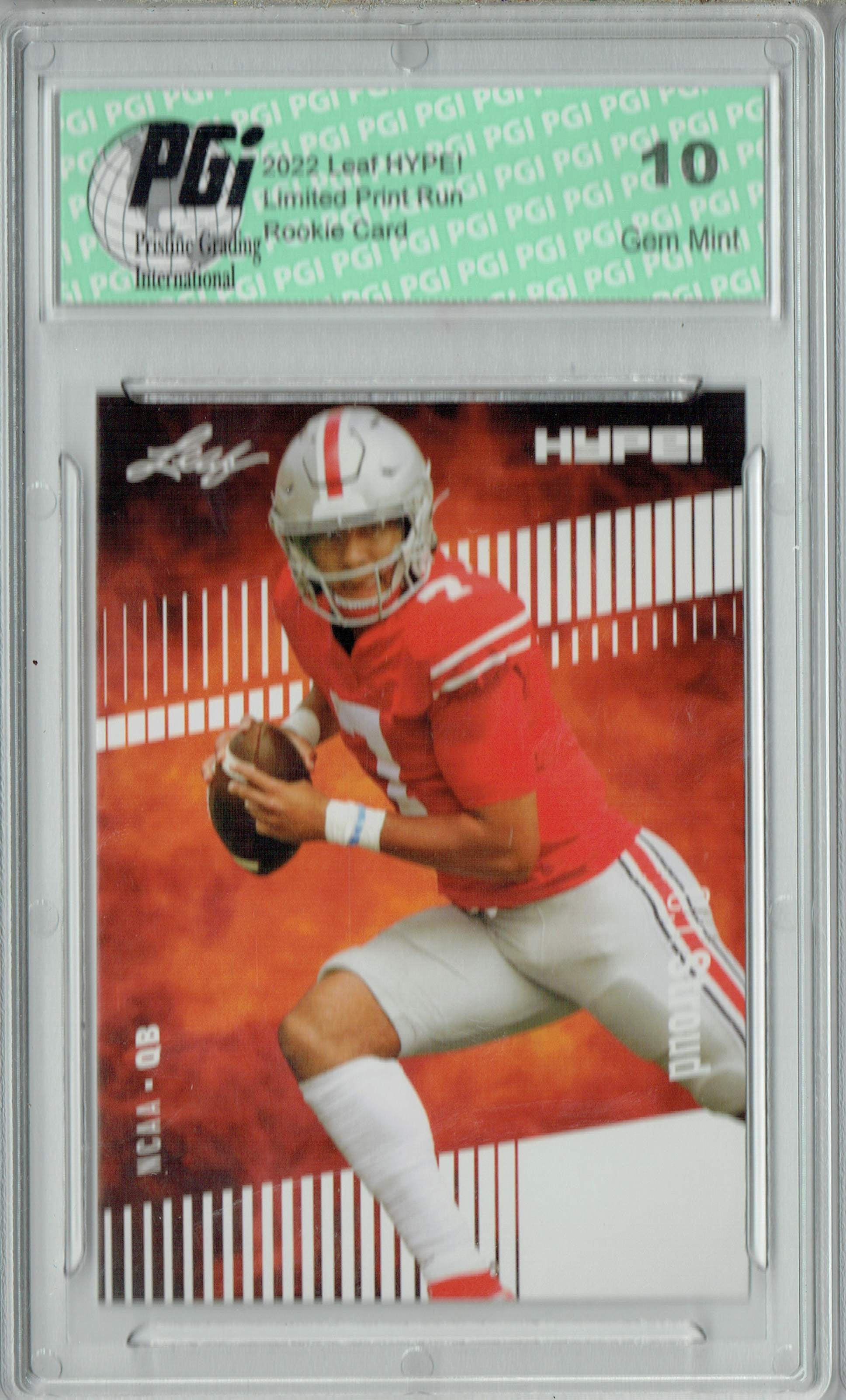 C.J. Stroud 2022 Leaf HYPE! #81A Only 5000 Made! Rookie Card PGI 10 ...