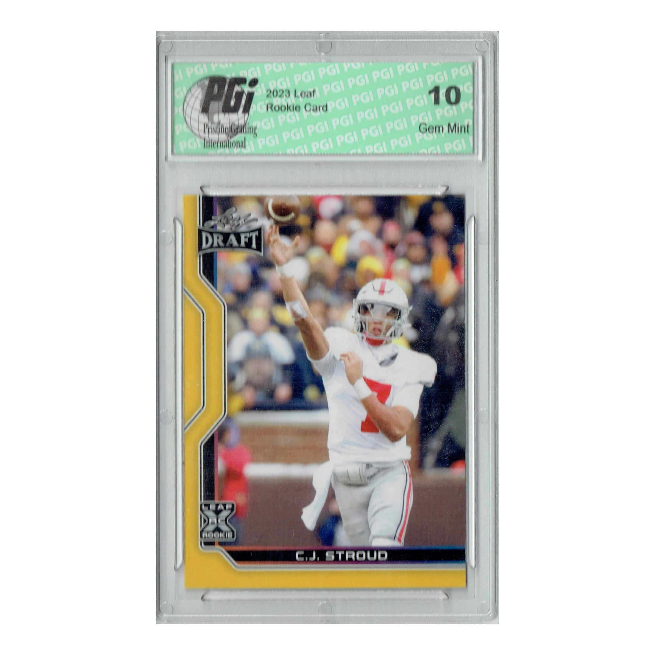 C.J. Stroud 2023 Leaf Football #B1-6 Gold SP Special Edition Rookie ...