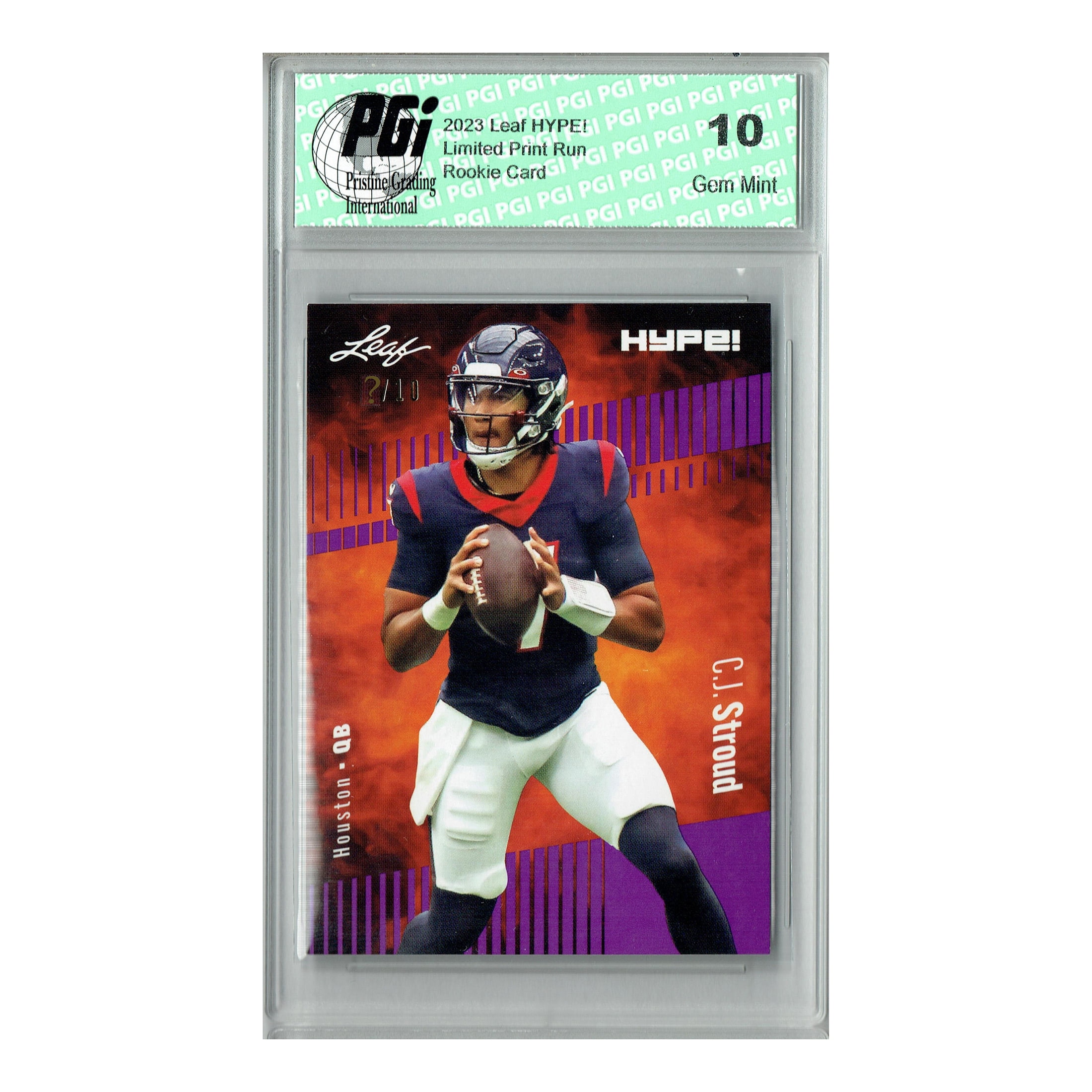 C.J. Stroud 2023 Leaf HYPE! #106 Purple SP, Just 10 Made Rookie Card ...