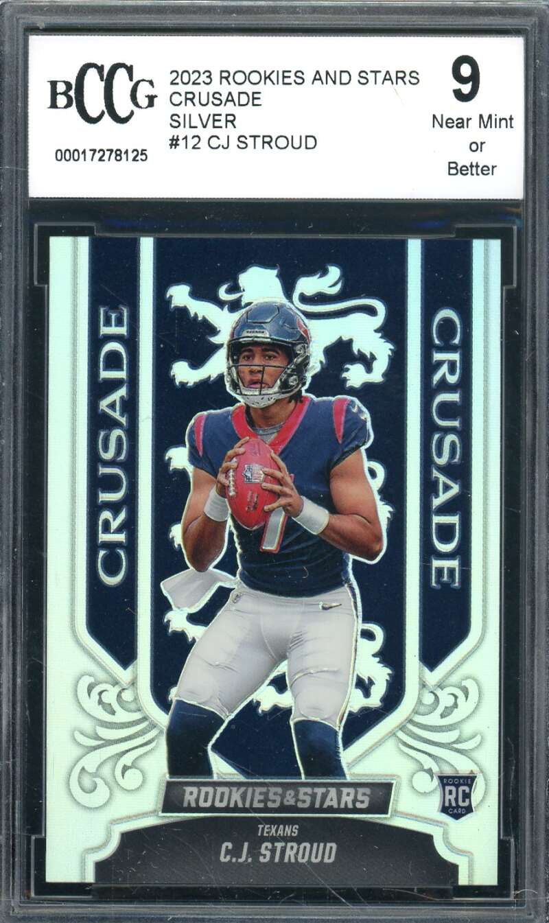 C.J. Stroud Rookie Card 2023 Rookies & Stars Crusade Silver #12 BGS ...