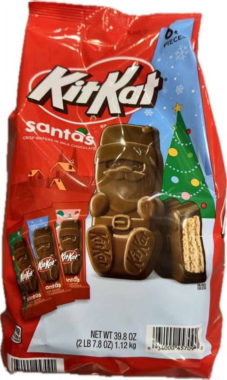 C KIT KAT CRISP WAFERS IN MILK CHOCOLATE SNACK SIZE SANTAS STAND UP BAG ...