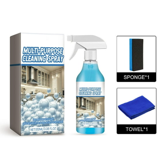 C Kitchen Foam Cleaner Heavy Oil Degreaser 100Ml With 3Pc Sponge Cloth ...