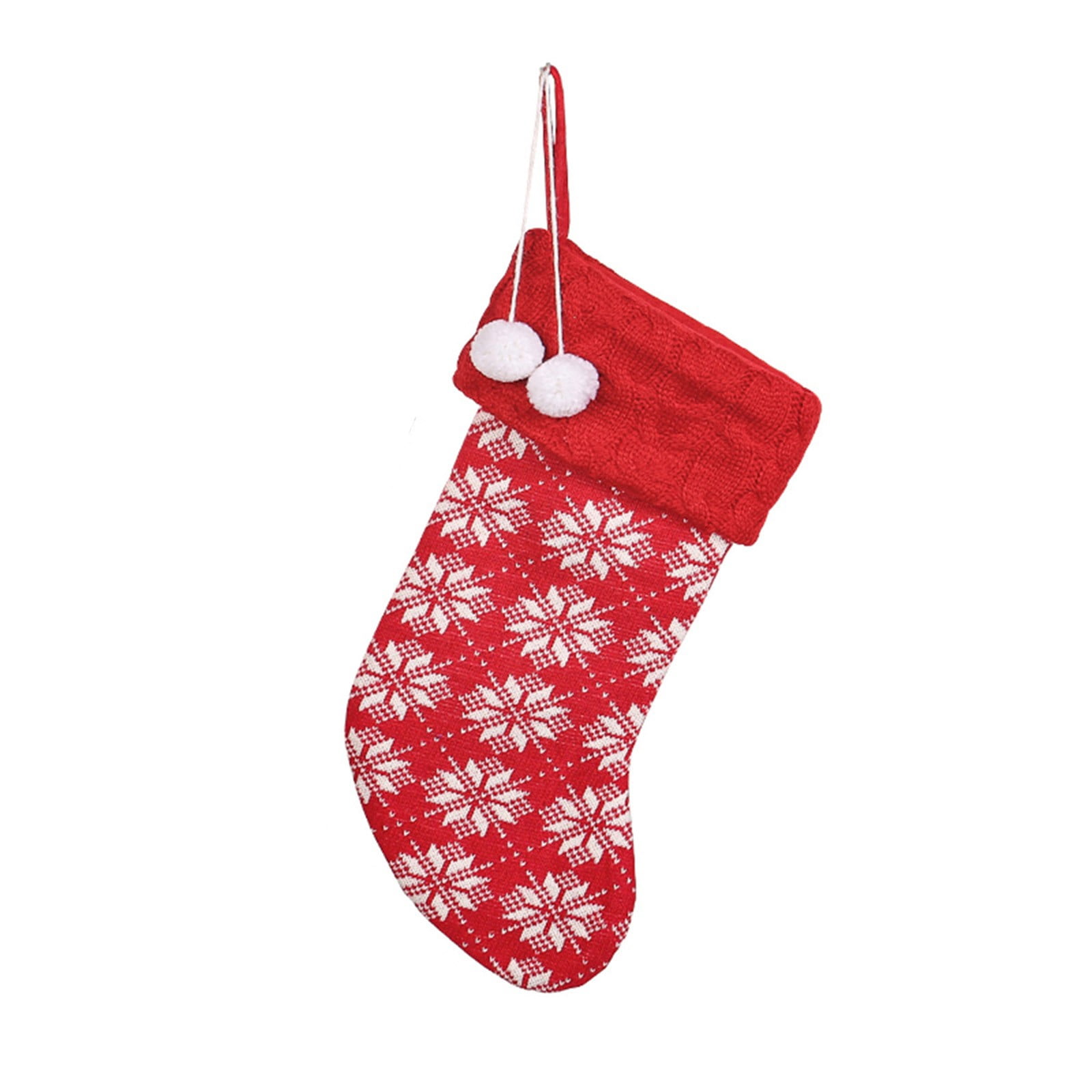 C Knitted Christmas Stockings For Holiday Decorations 39X23Cm Hanging ...