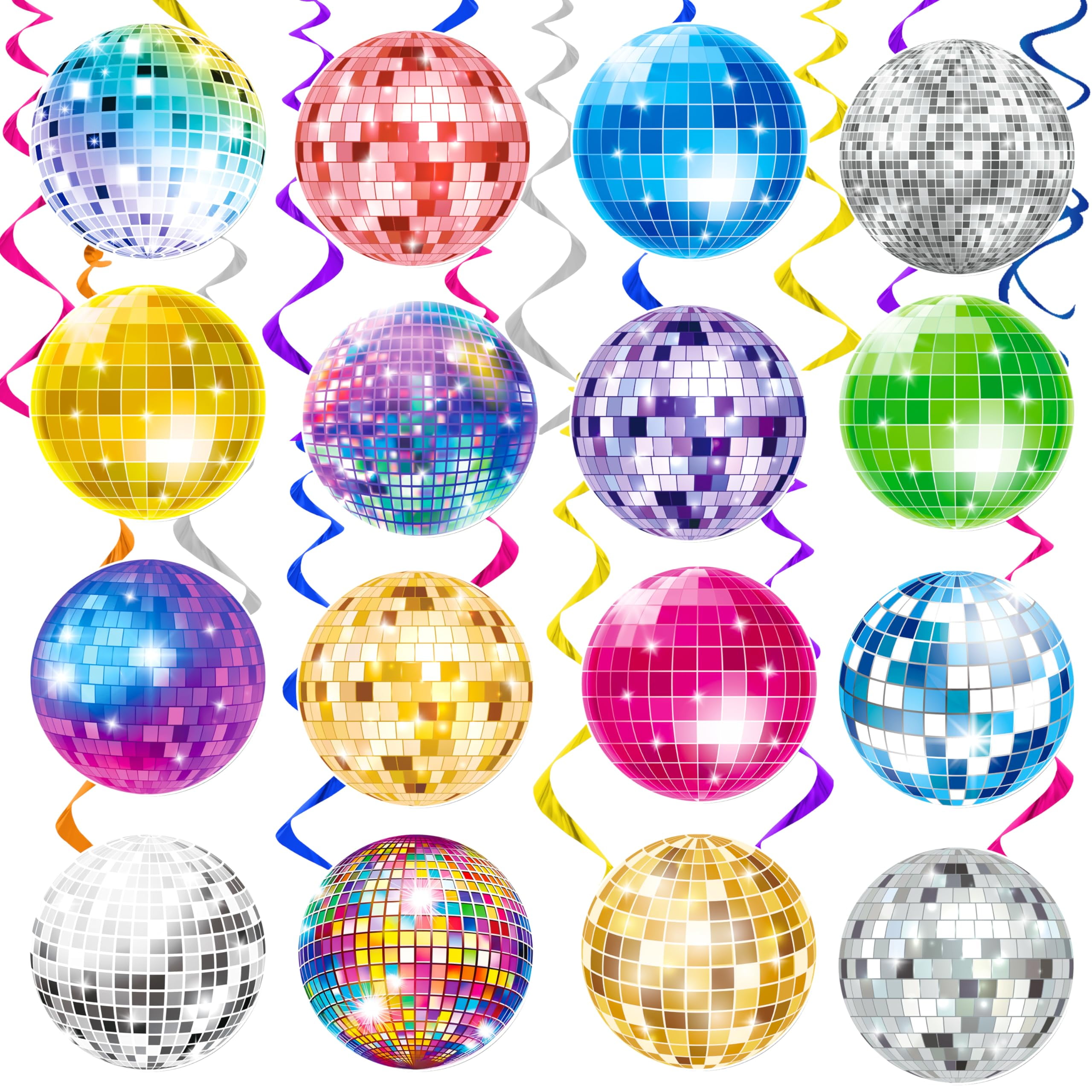 C L Cooper Life Disco Ball KKS1 Hanging Swirls - 70s Themed Birthday ...