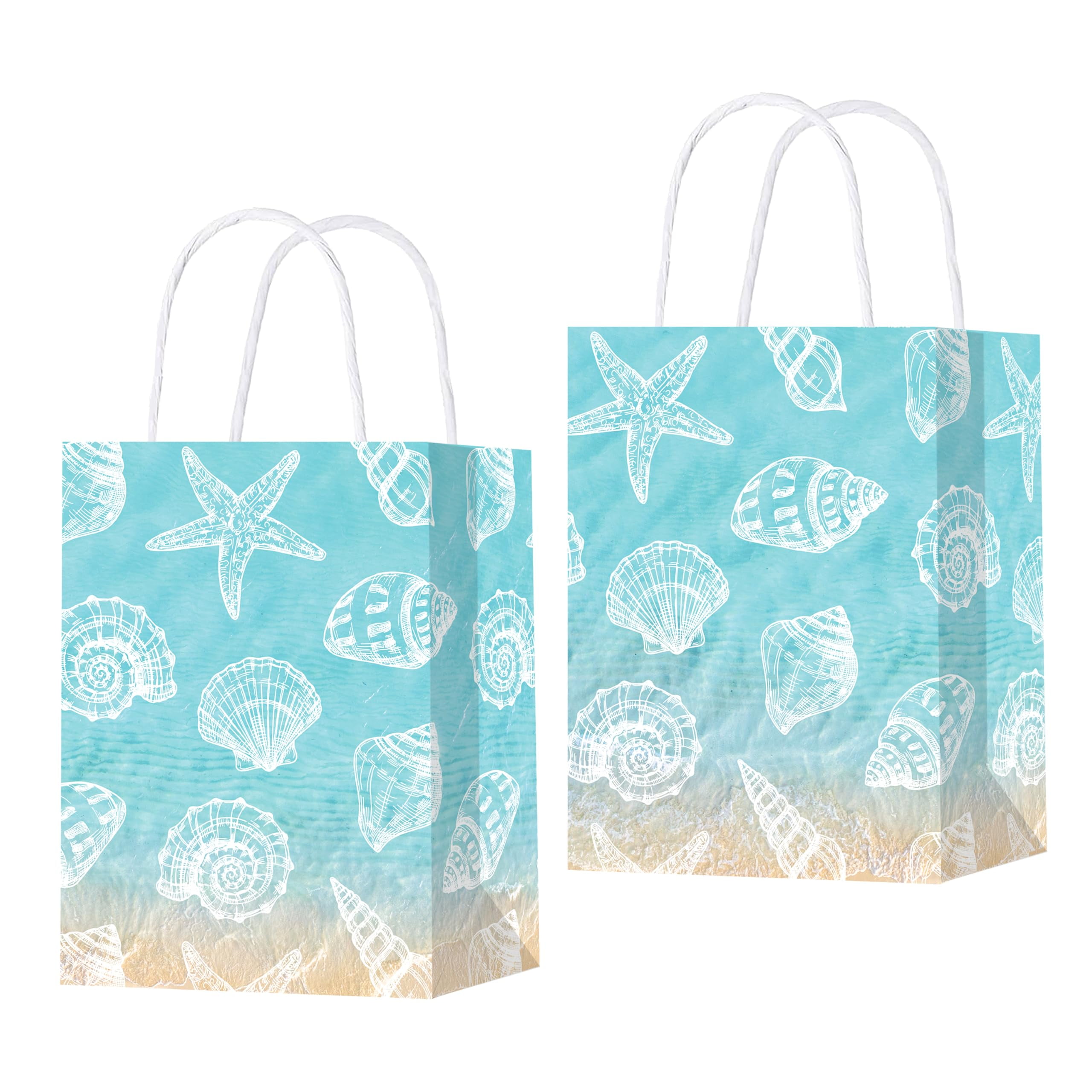 C L cooper life JKF25 Beach Seashell Party Gift Treat Bags with Handles ...