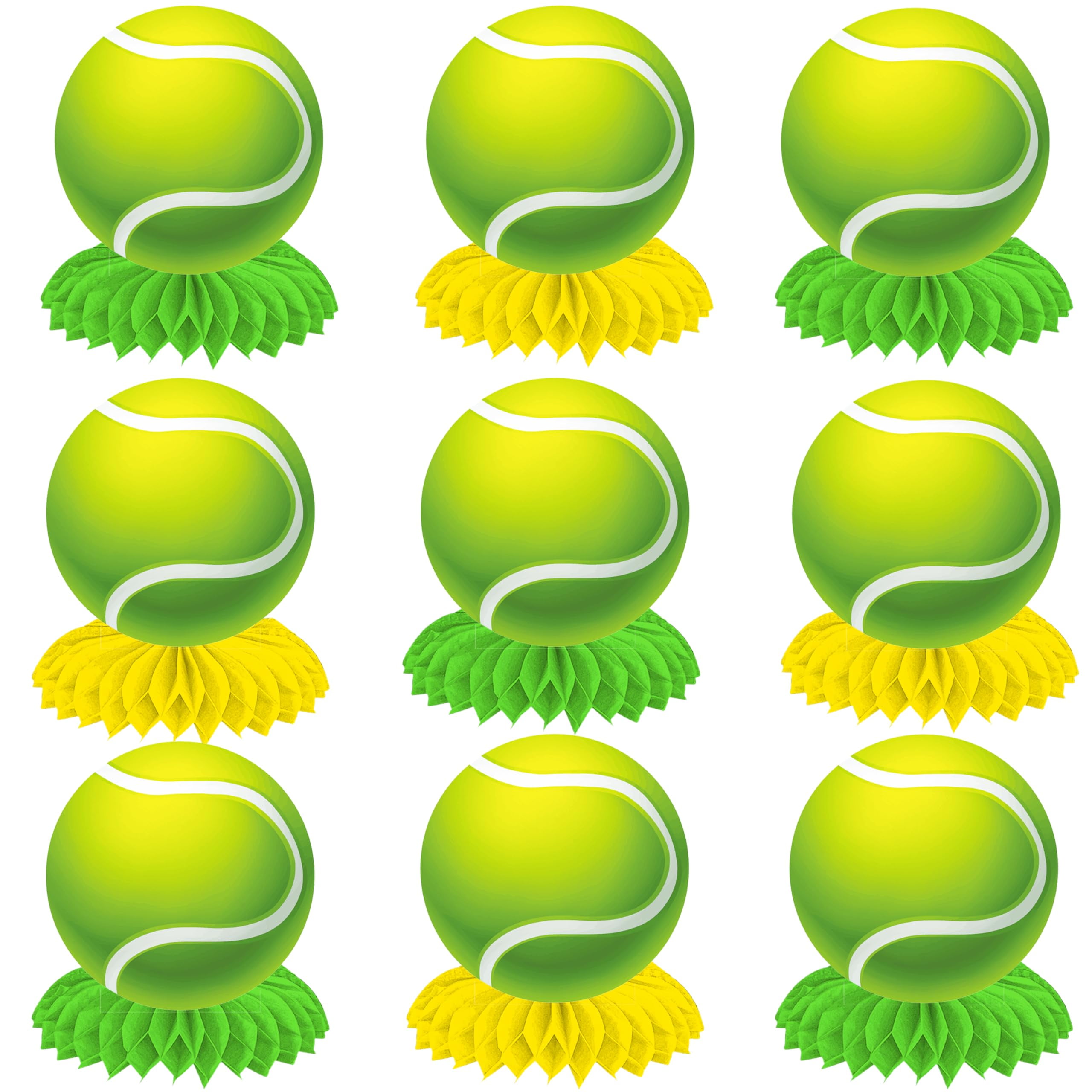 C L cooper life Tennis Party AIS1 Honeycomb Centerpieces for Tennis ...