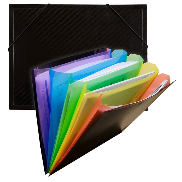 C-Line Rainbow Document Sorter, Black/Multicolor - Walmart Business ...