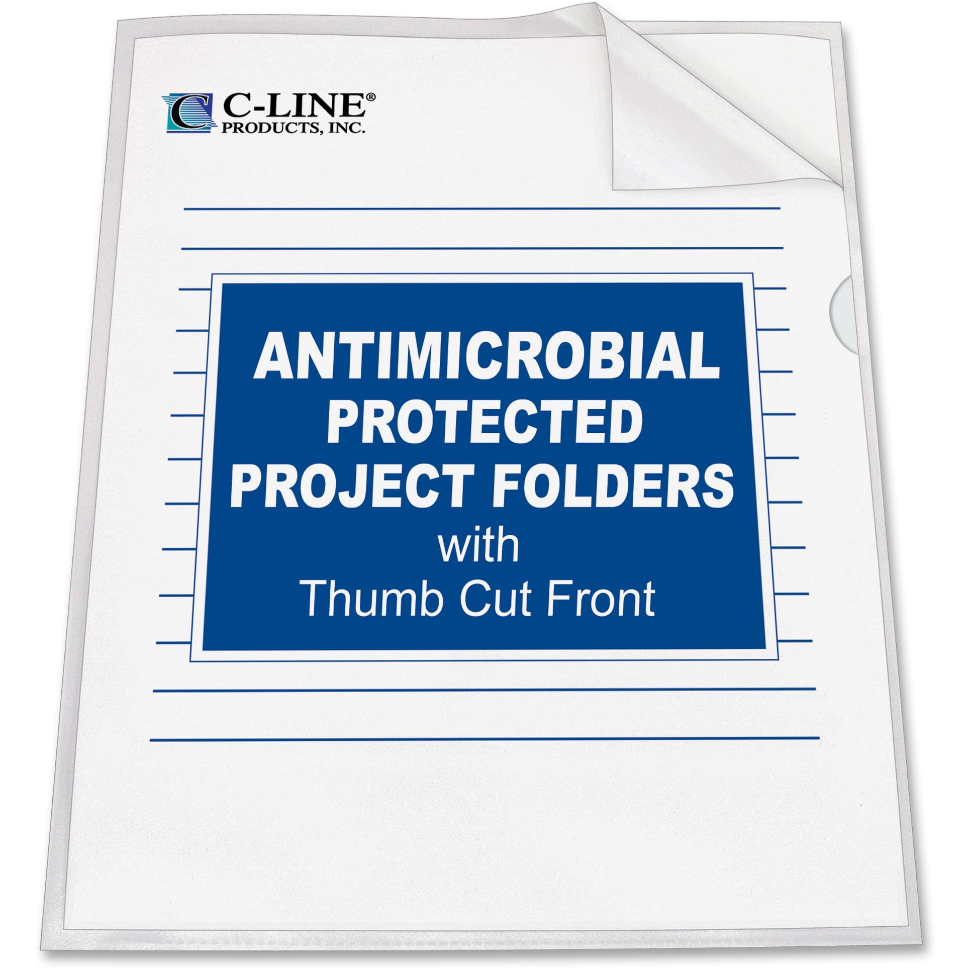 C-Line Project Folders, Jacket, Letter, Polypropylene, Clear, 25/Box ...