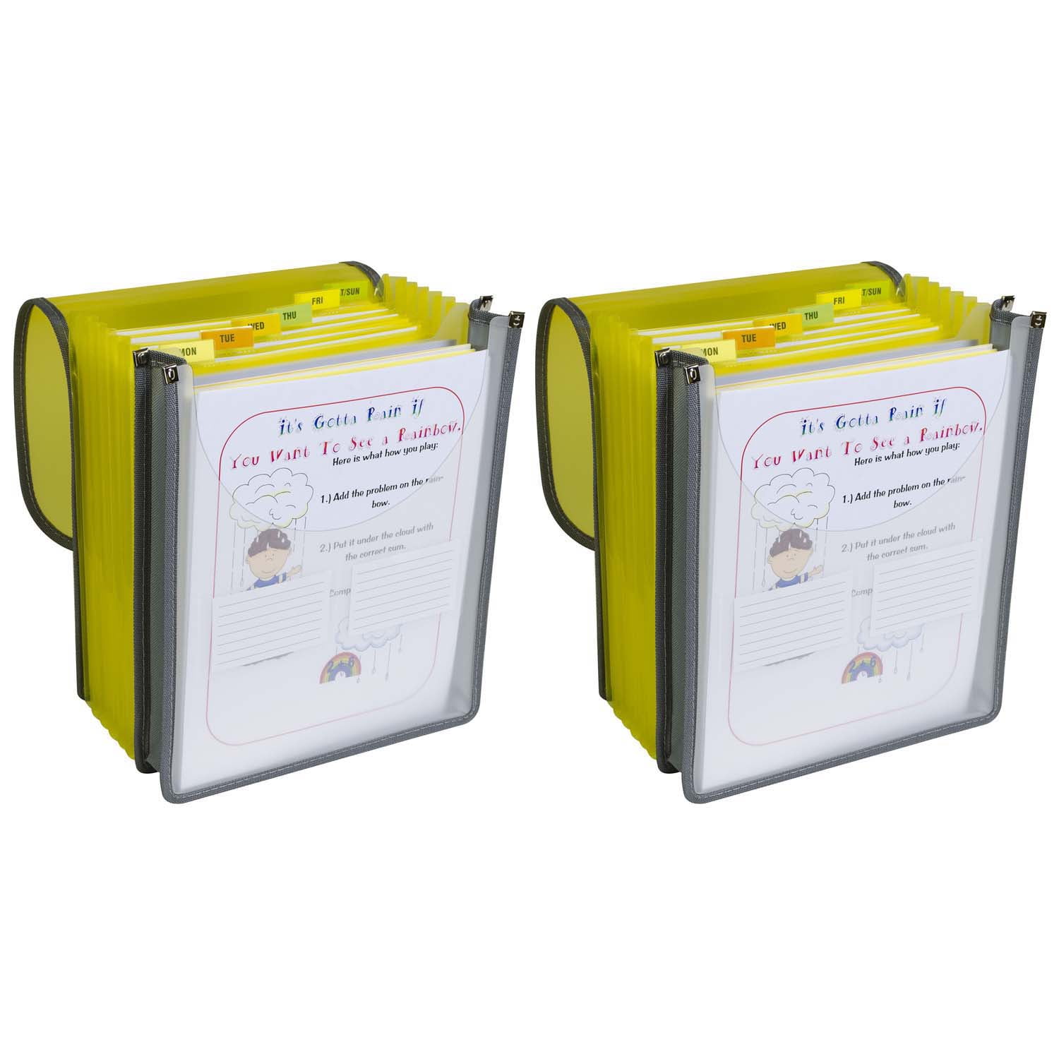 C-Line 7-Pocket Vertical Backpack File, Letter Size, Assorted, Pack of ...