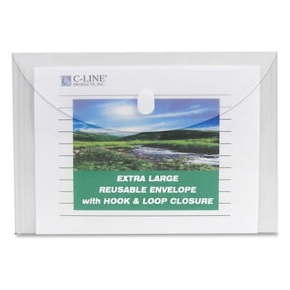 C-Line Clear Poly File Envelopes, Reusable Side-Loading Document ...