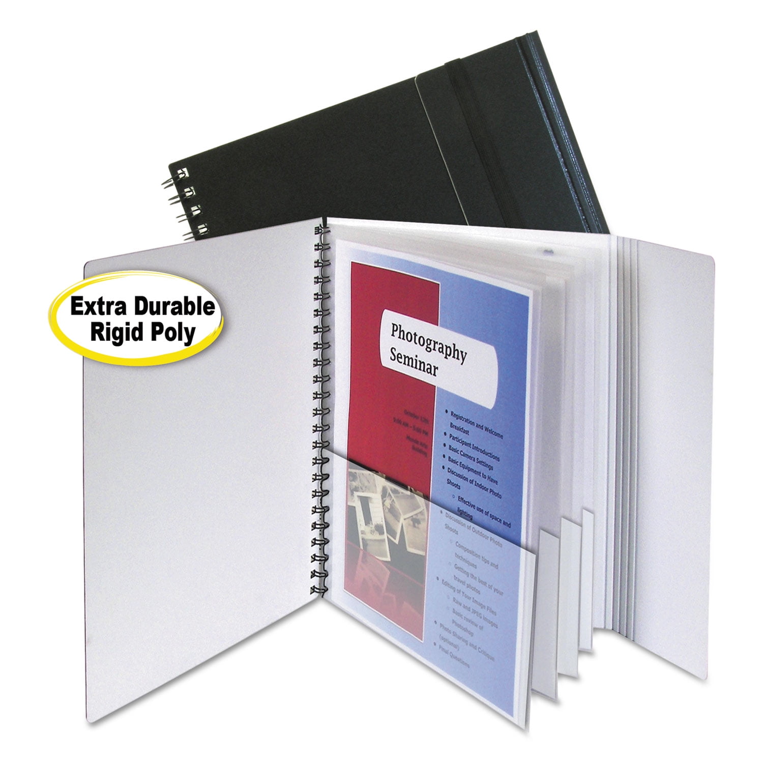 C-Line Eight-Pocket Portfolio with Security flap, Polypropylene, 8 1/2 ...