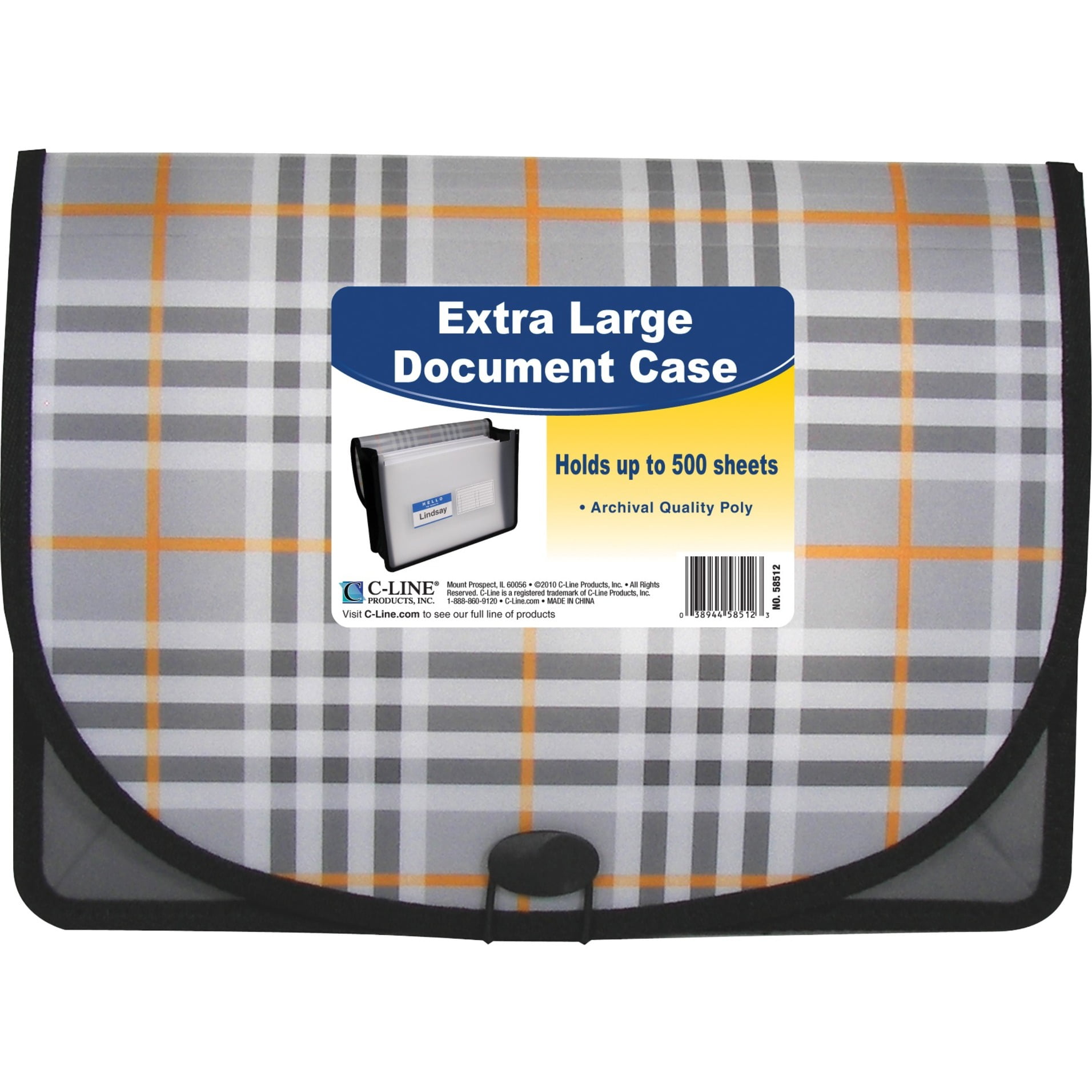 C-Line Extra Large Document Case, Stitched Edge - Walmart.com