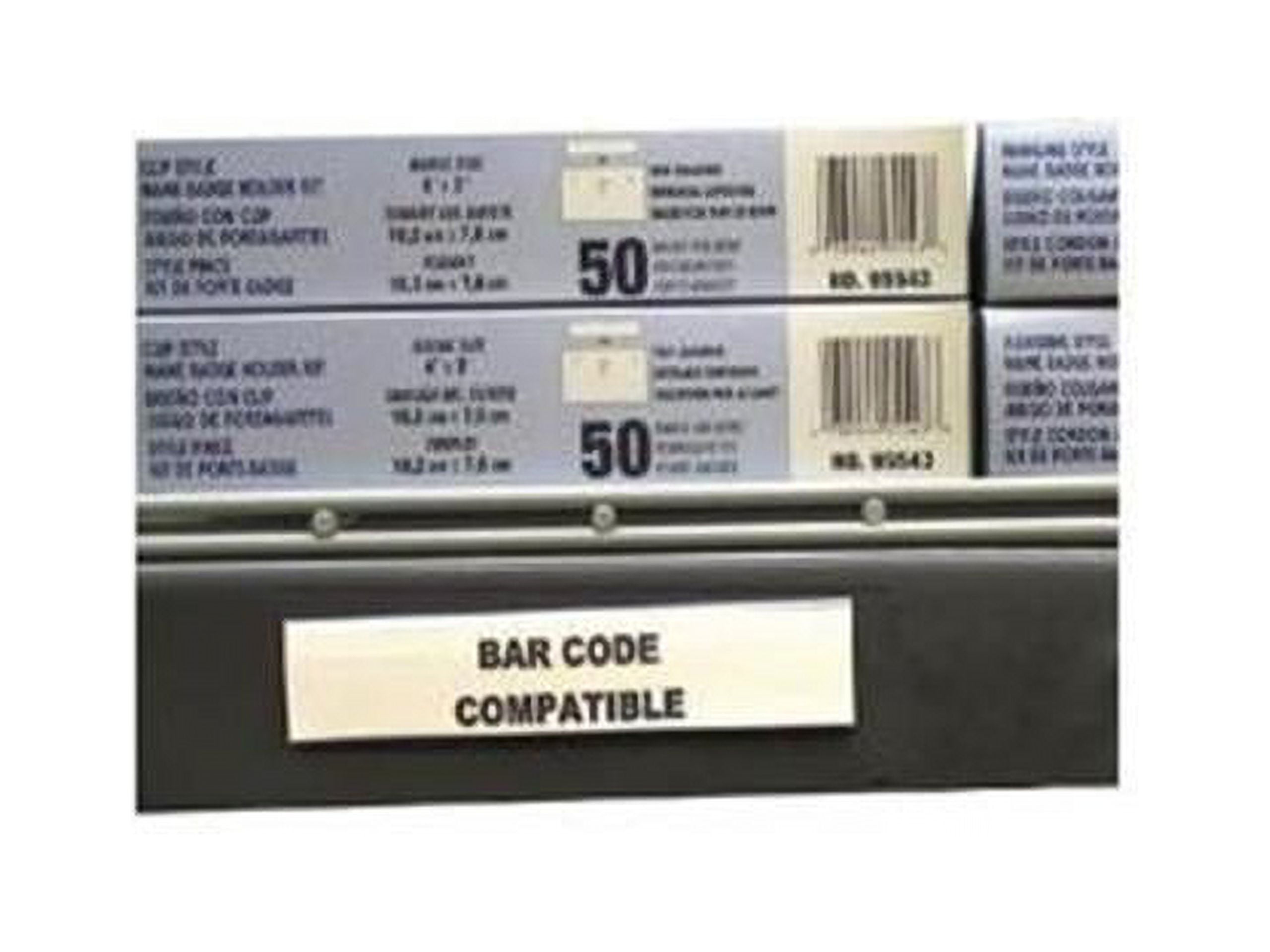 C-Line 87227 HOL-DEX 1 x 6 Side Load Magnetic Shelf/Bin Label Holders ...