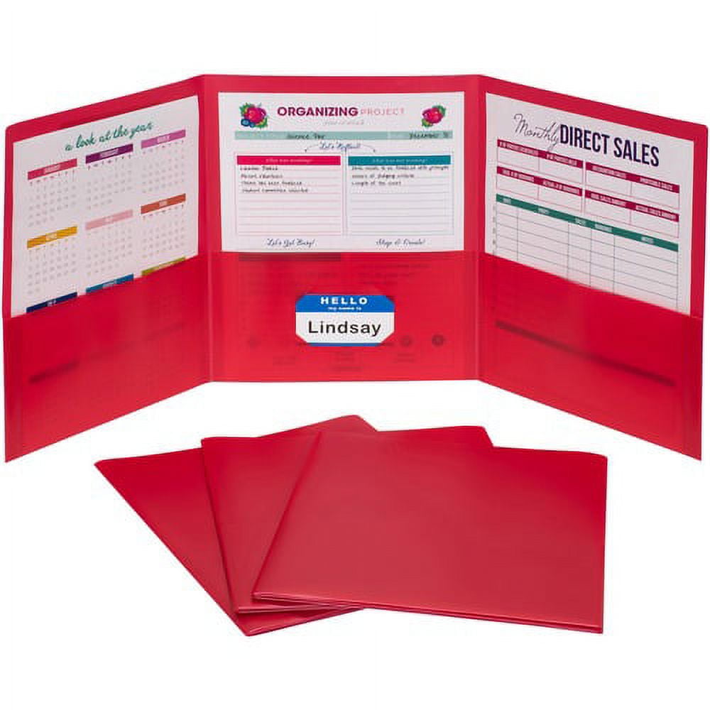 C-Line Letter Portfolio - 8 1/2" x 11" - 75 Sheet Capacity - 3 Pocket(s ...
