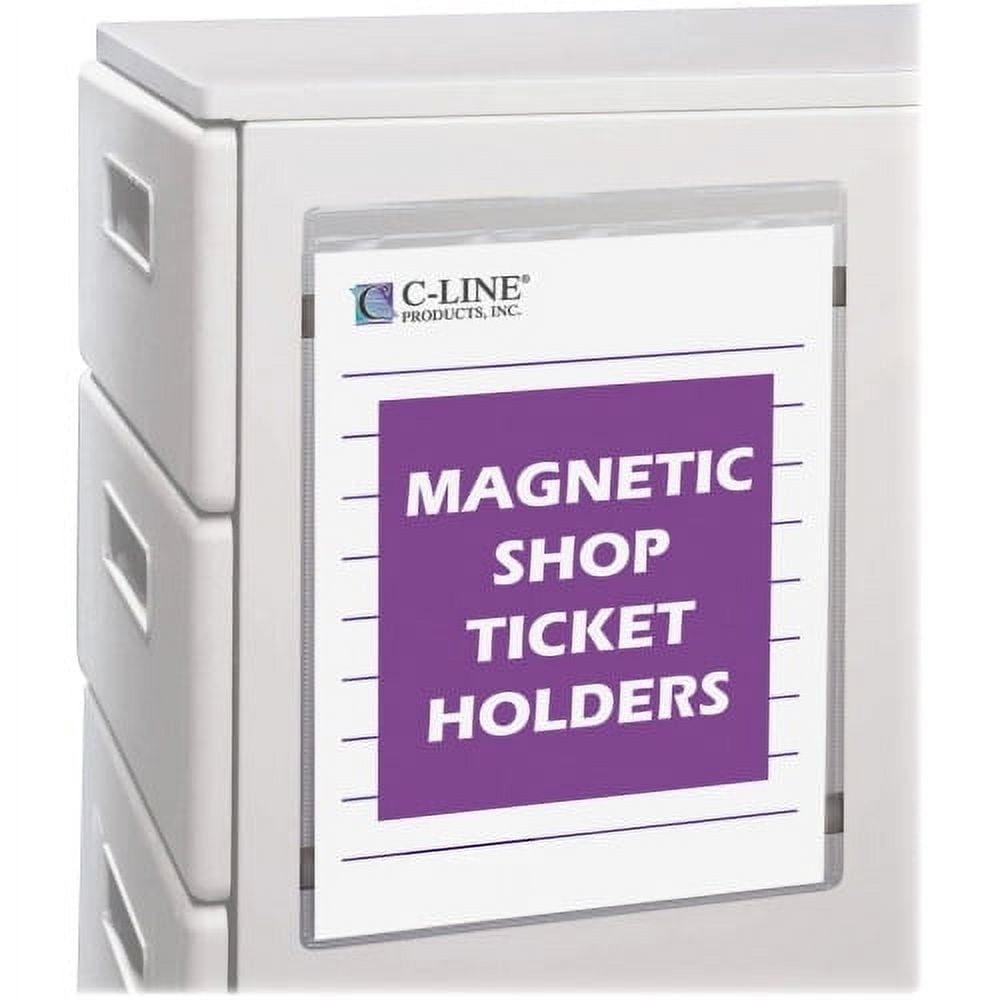 C-Line Magnetic Vinyl Shop Ticket Holders, Welded 8-1/2 x 11, 15/BX ...