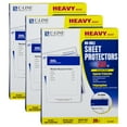 C-Line No-Hole Heavyweight Poly Sheet Protectors, Clear, Top Loading ...