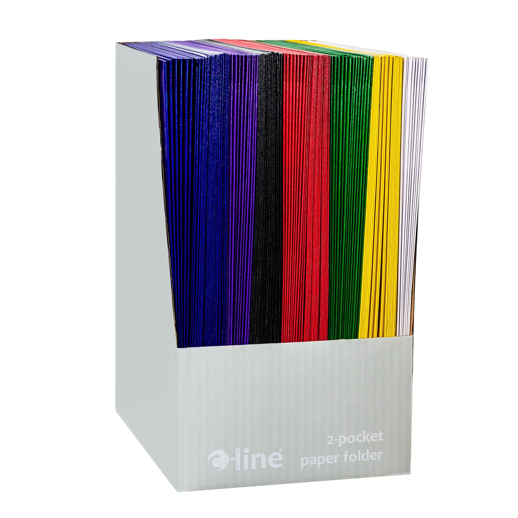 C-Line Paper Portfolio Without Prongs, Assorted, Pack of 100 - Walmart.com